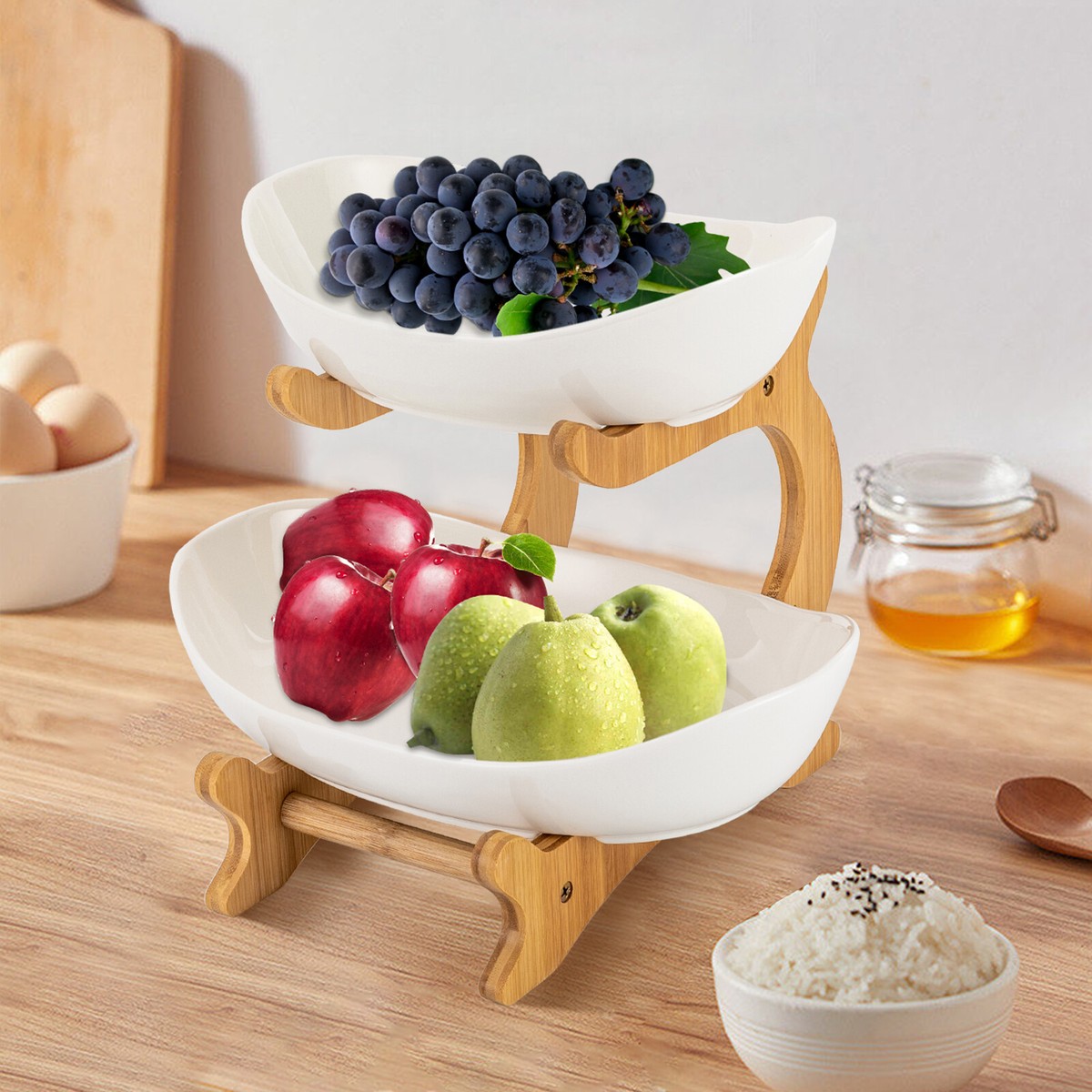 White Tiered Fruit Stand