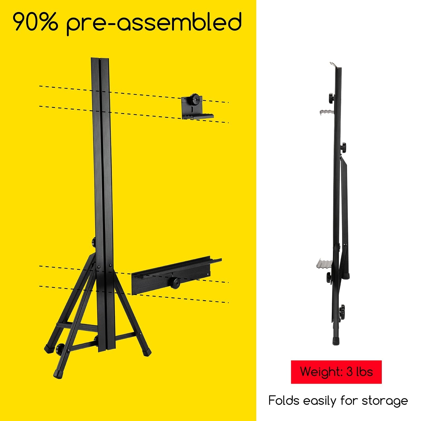 MEEDEN Aluminum Tabletop Easel, Adjustable Display Easel, Table Top ...
