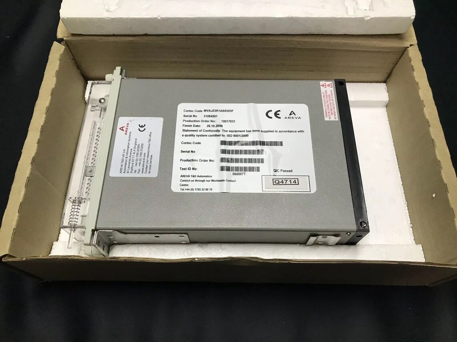 Alstom Areva - MVAJ 23 High Burden Tripping Relay - GE Grid ...