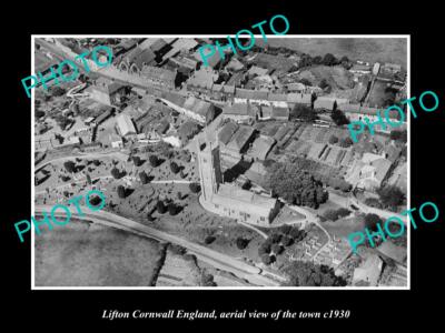 OLD 8x6 HISTORIC PHOTO OF LIFTON CORNWALL ENGLAND AERIAL VIEW OF TOWN ...