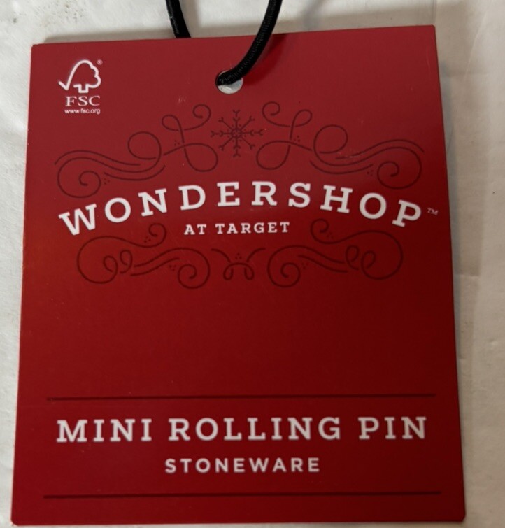 NEW Red & White Striped Mini Ceramic Rolling Pin w/ Wood Handles | eBay