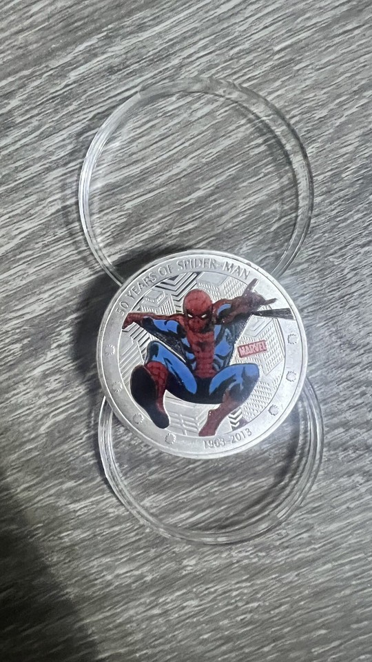3pcs × 50 Years of Spiderman collectible Coins, Avenger Age of Ultron ...
