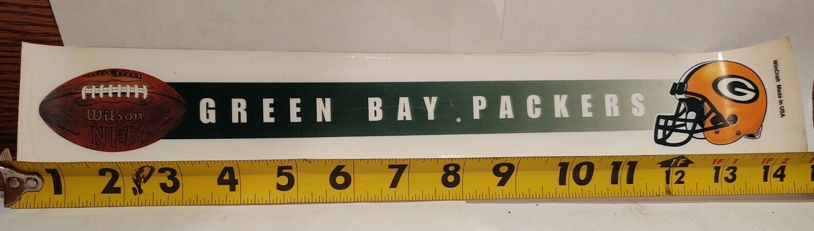 Green Bay Packers Window Sticker Decal 2-3/8" x 15-1/2" Show Your ...
