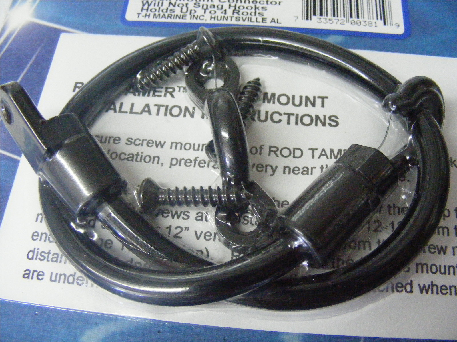 TH Marine RT-14-DP Rod Tamer Strap 14" Holder DECK Mount Connector ...