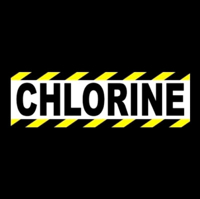 New "CHLORINE" swimming pool STICKER sign OSHA warning DANGER caution ...