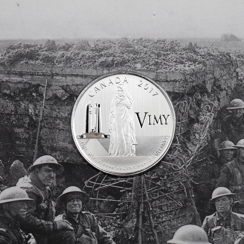 2017 $3 100th Anniversary of the Battle of Vimy Ridge Pure Silver ...