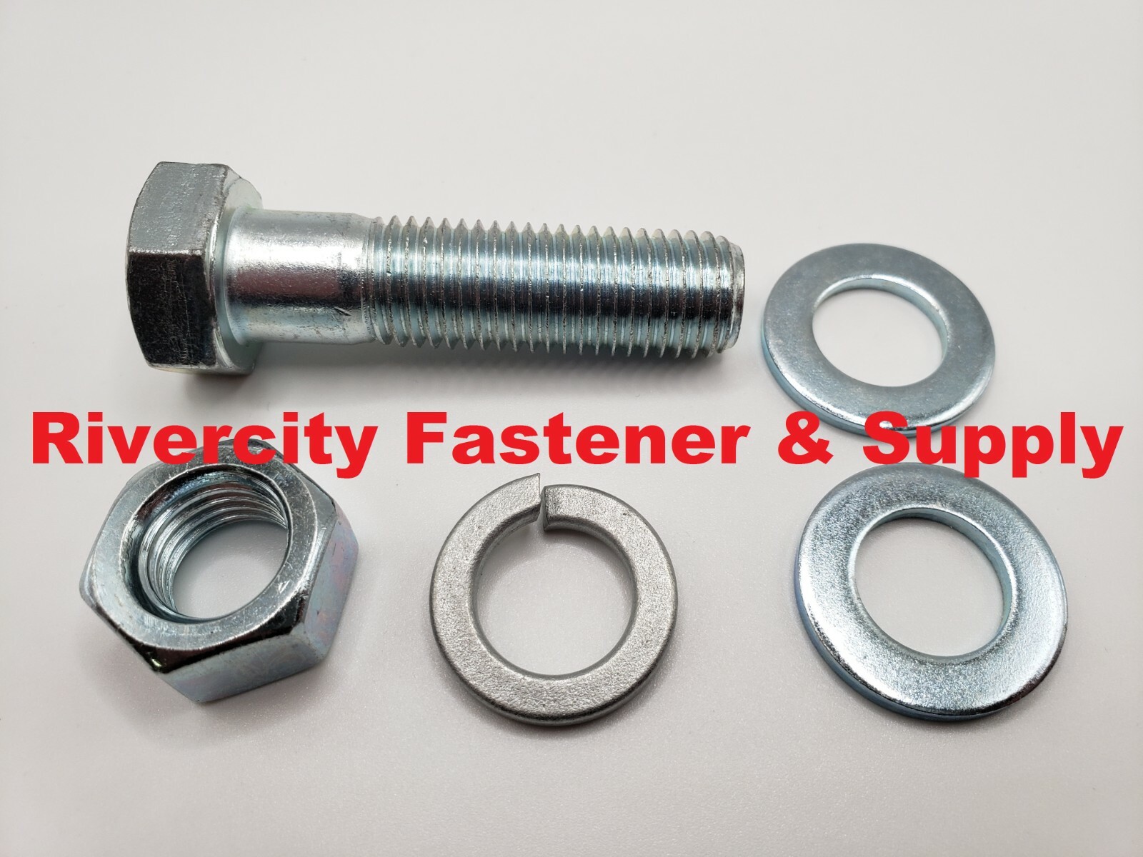 (2) M16-2.0X60 Bolts / Hex head Cap Screws With Nuts & Washers M16x2 ...