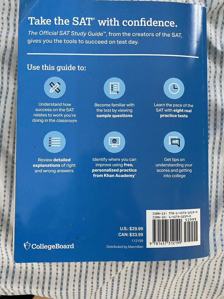 CollegeBoard The Official SAT Study Guide for New SAT 2020 Edition | eBay