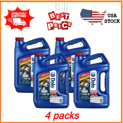Delo 400 XLE SB Synthetic Blend SAE 15W-40 Heavy-Duty Diesel Motor Oil ...