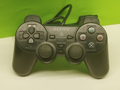 OFFICIAL Sony PlayStation PS1 Controller Black Analog SCPH-10010 | eBay