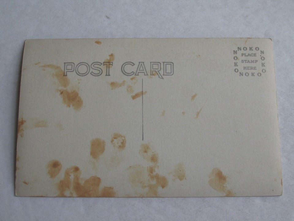 G14 Postcard RPPC Tropical scene Palm Trees Water NOKO Hawaii ? Guam ...