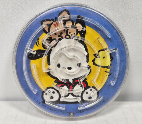 Vintage Sanrio Pochacco Mini Ball Maze Gravity Toy 1994 White Dog Hello ...
