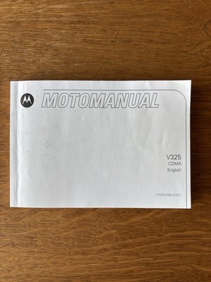 Motorola V325 Motomanual | eBay