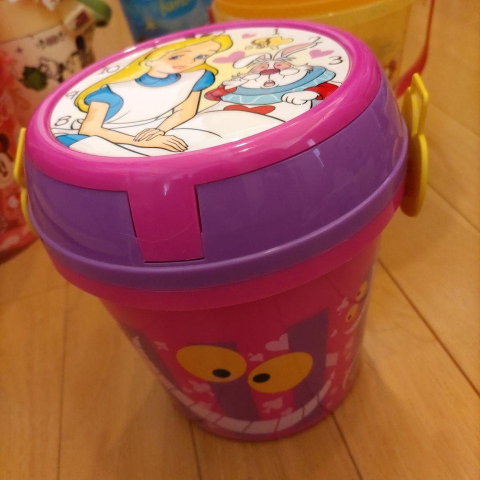 Disney Popcorn Buckets 4-Piece Set Alice Pooh Buzz Lightyear Mickey ...