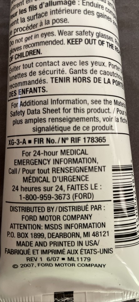 Motorcraft XG3A Silicone Caliper Brake Grease Dielectric Compound 3oz ...