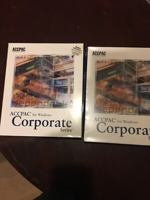 Sealed ACCPAC For Windows Corporate Series.GL Consolidations ...
