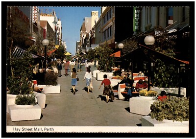 Postcard RPPC - Hay Street Mall, Perth, Western Australia, W.A. | eBay ...