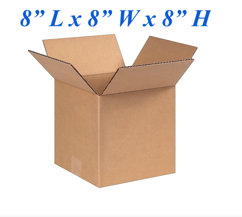 50 - 8x8x8 Corrugated Cardboard Packing Mailing Moving Shipping Boxes ...