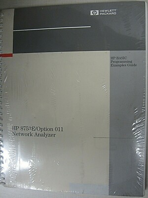 HP 8753E Option 011 Analyzer BASIC Programming Examples Guide 08753-90413 NEW | eBay