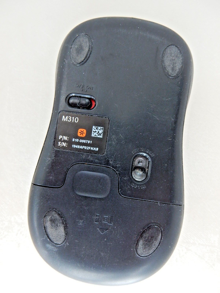 Logitech M310 Ambidextrous Design Wireless Optical Mouse Silver -NO USB ...