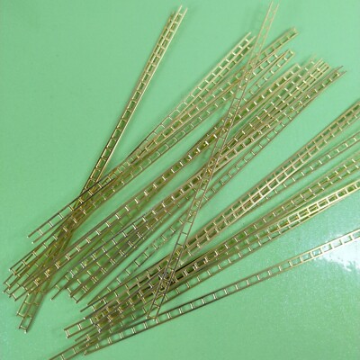 5 x OO / HO scale coppery narrow ladders brass strips solderable steps ...