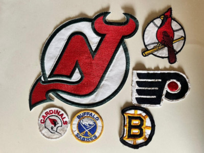 Lot of 6 vintage sports NHL MLB sew on patches embroidered | eBay