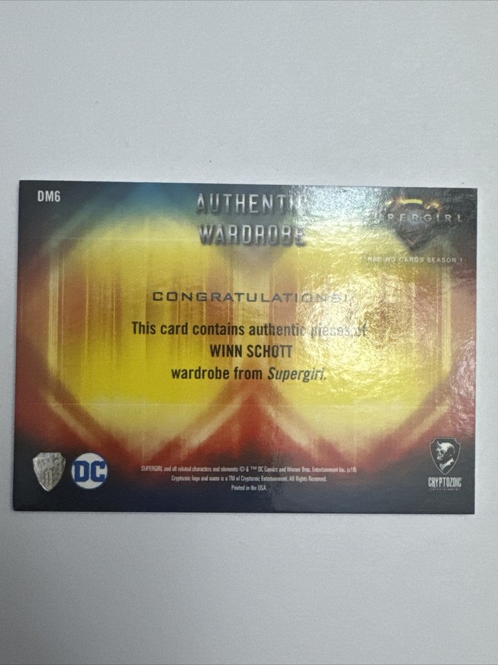 Supergirl Season 1 Jeremy Jordan As Winn Schott Card DM6 Cryptozoic | eBay