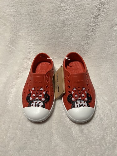 🌟 Disney Parks X Native Minnie Mouse Red Shoes Kids UK 6 / US C7 New ...