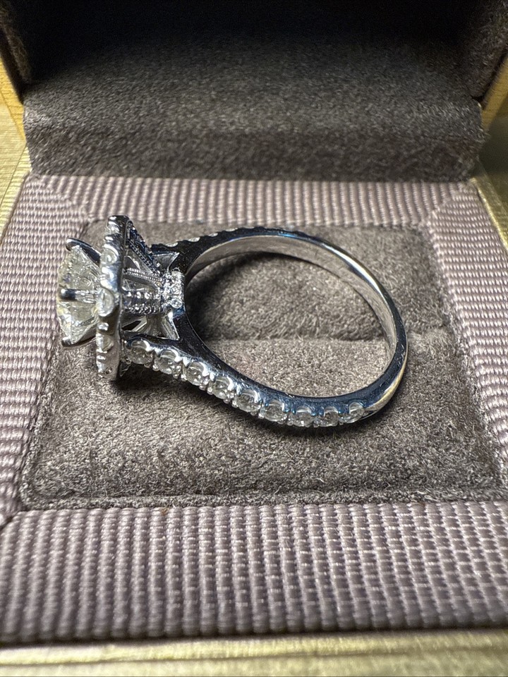 Neil Lane Diamond Engagement Ring 2-3/4ct tw Round-cut 14K White Gold ...