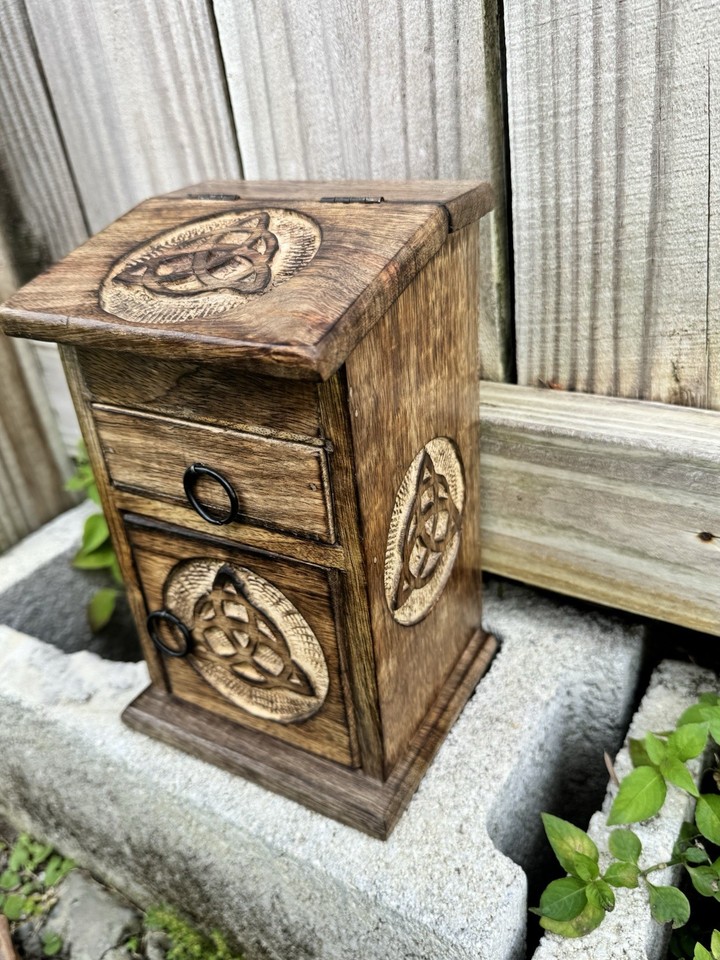 Triquetra Handcrafted Wooden Storage Box | eBay