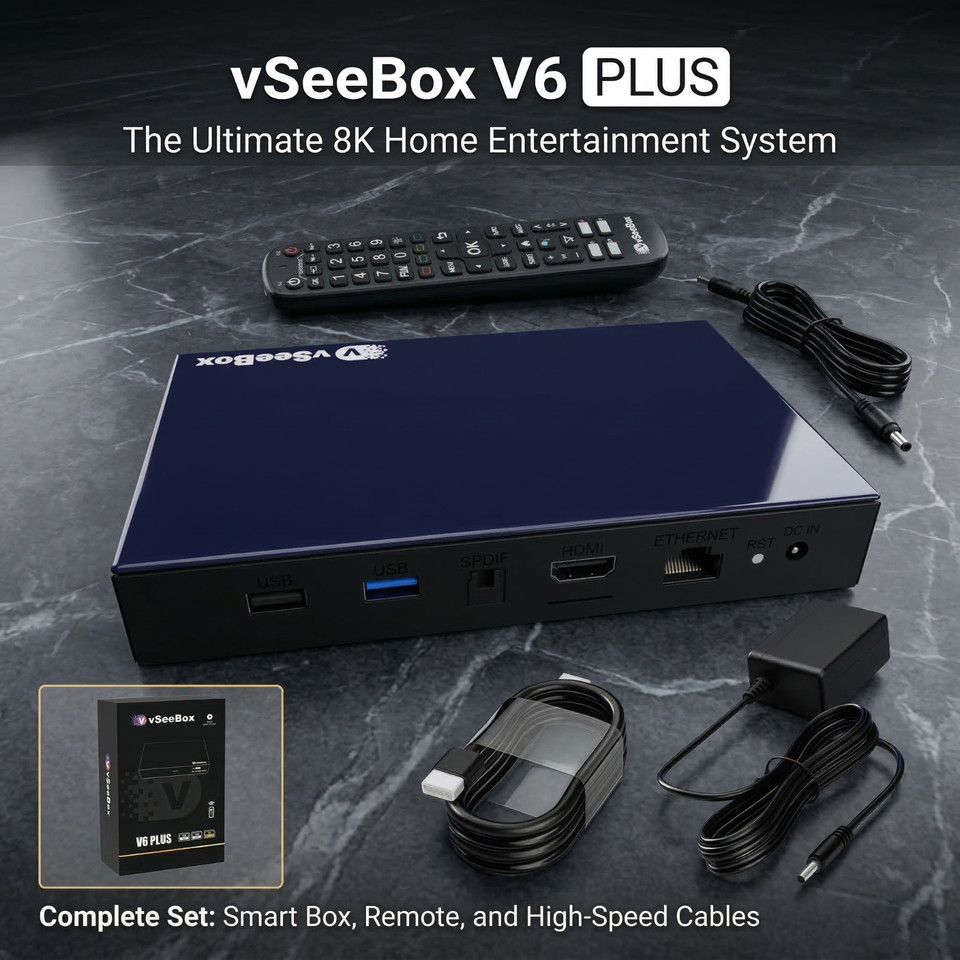 Vseebox V6 Plus Tv With Smart Backlit Bluetooth Split Screen box Remote ...