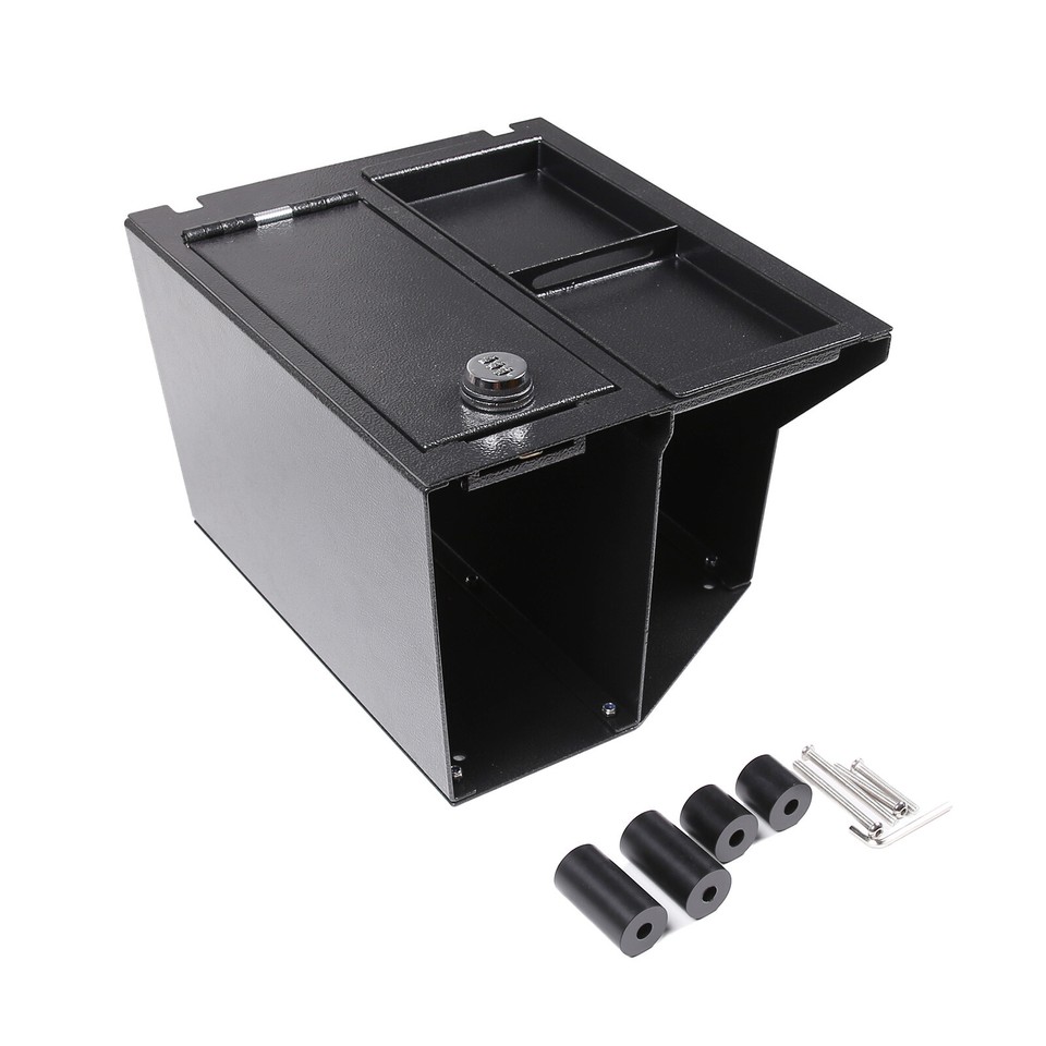 For TOYOTA Tundra 14-2020 2021 Center Console Safe GUN Storage Lock Box ...