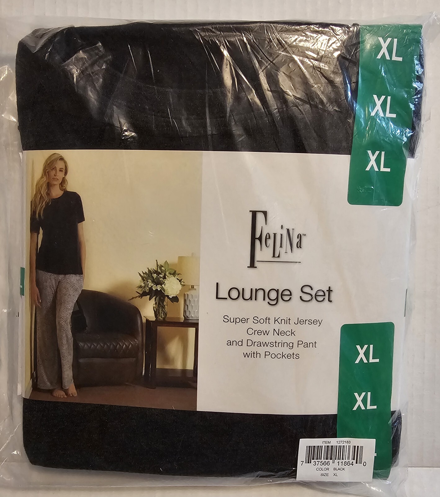 Brand New Felina Lounge Set, XL Black | eBay