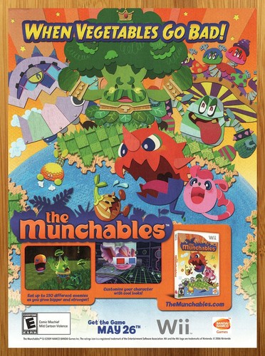 2009 The Munchables Nintendo Wii Print Ad/Poster Authentic Video Game ...