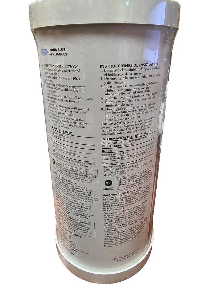 2 Pack 10"x4.5" Water Filter for GE FXHTC, GXWH40L, GXWH35F, GNWH38S | eBay