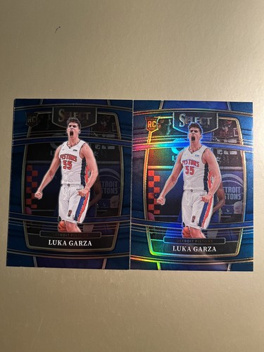 Luka Garza 2021-22 Panini Select Rookie Blue Silver Prizm & Base #22 ...
