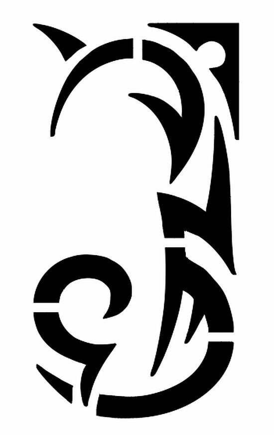 TRIBAL ALPHABET Stencil Letter Name Initial 4" 5" 6" 7" Inch ABCs ...