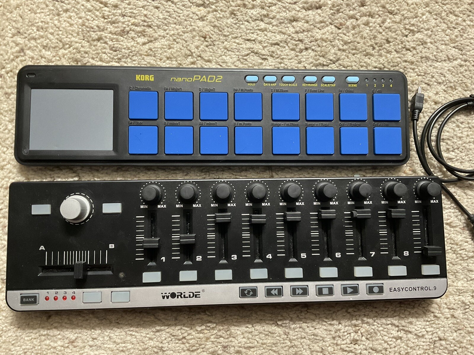 Midi Controller Lot Korg NanoPAD 2 Worlde Easy Control 9 USB Chord ...