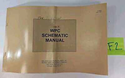 WPC SCHEMATIC Pinball Manual - WILLIAMS - OEM Original - Coin Op | eBay