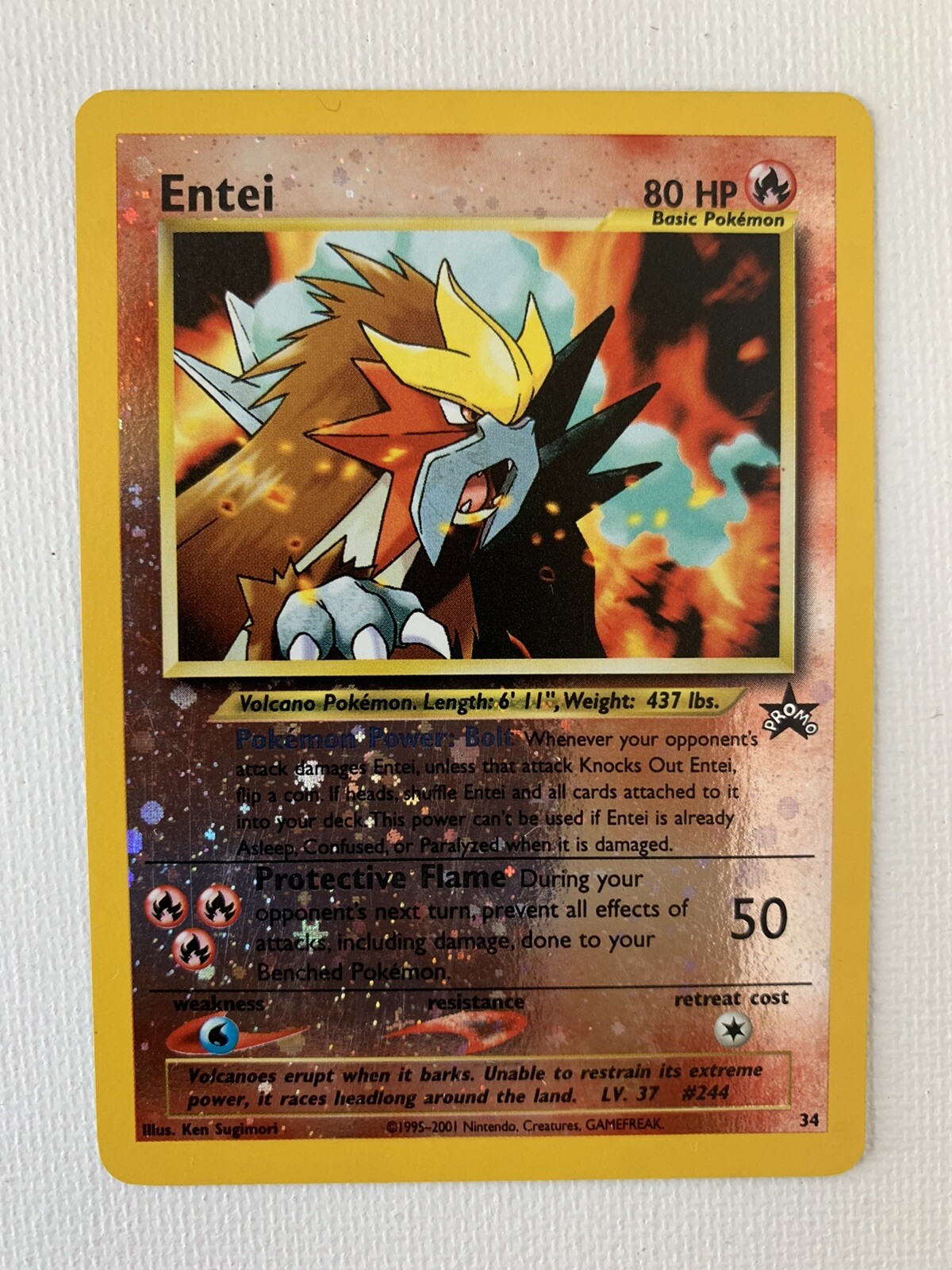 Pokémon TCG Entei Wizards Black Star Promos 34 Holo Promo Promo for ...