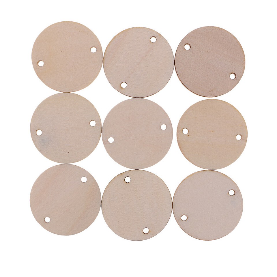 100 Stück Runde Form ausgeschnitten Holz Stücke Scheiben | eBay