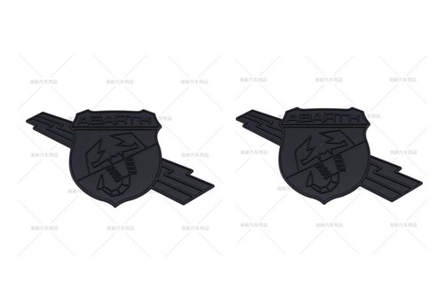 2Pcs 3D Black Scorpio ABARTH Emblem Sticker Car Body Rear Trunk Badge ...