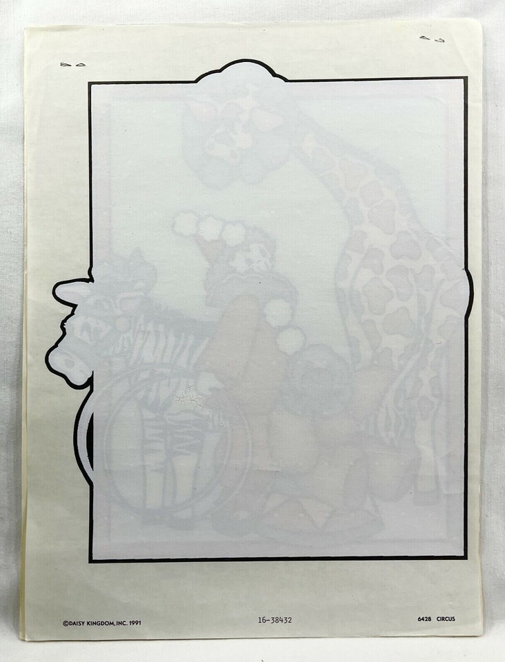 1990 Daisy Kingdom Circus 6428 Iron On Fashion Transfer Zebra Giraffe ...