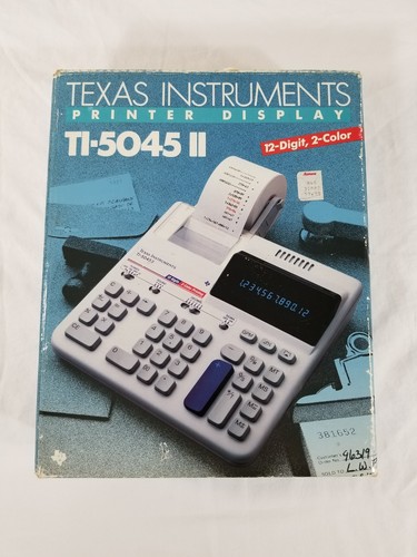Texas Instruments TI-5045 II Desk Calculator Box Instructions Paper ...