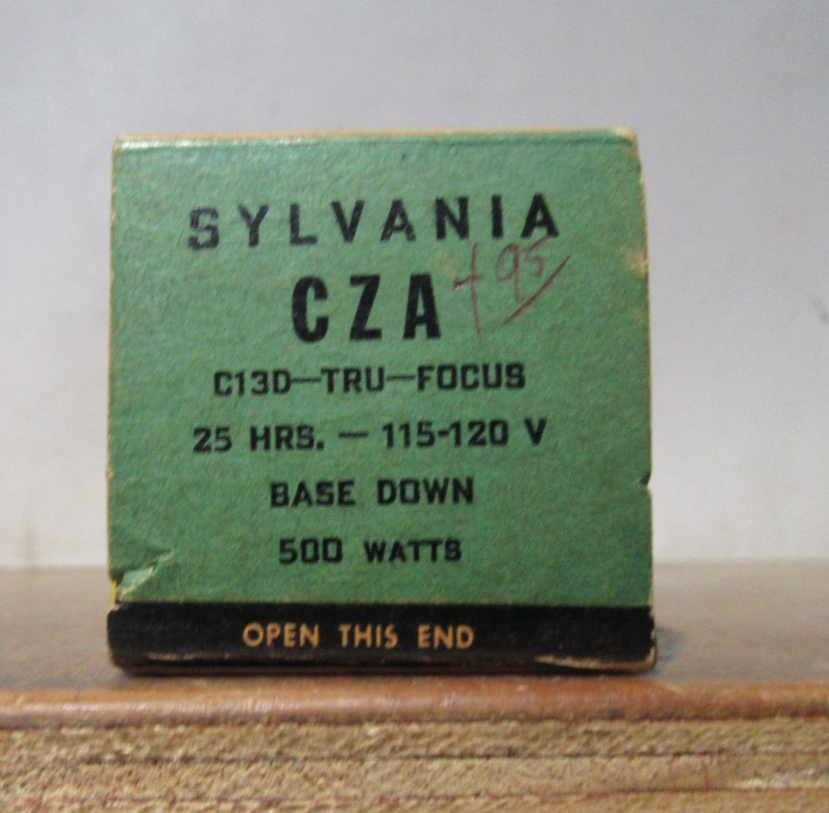 Sylvania Wabash Tru-Focus Blue Top Projection Lamp 500W 120V CZA Made ...