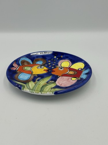 VINTAGE NINO PARRUCCA HAND PAINTED ITALIAN CERAMICS POTTERY KISSING ...