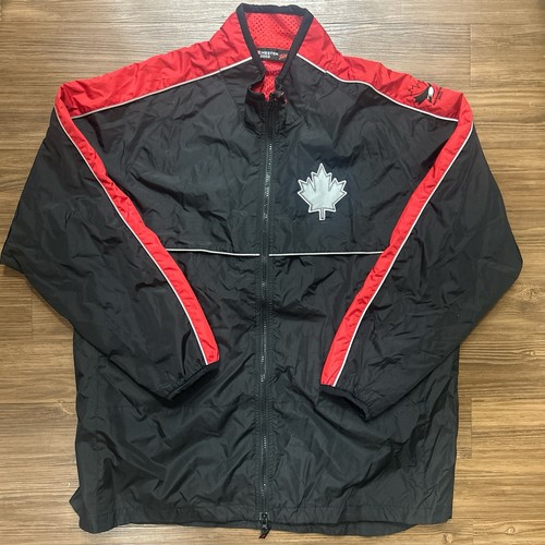 Zellers Manchester 2002 Team Canada Hockey Jacket Black Red Size L | eBay