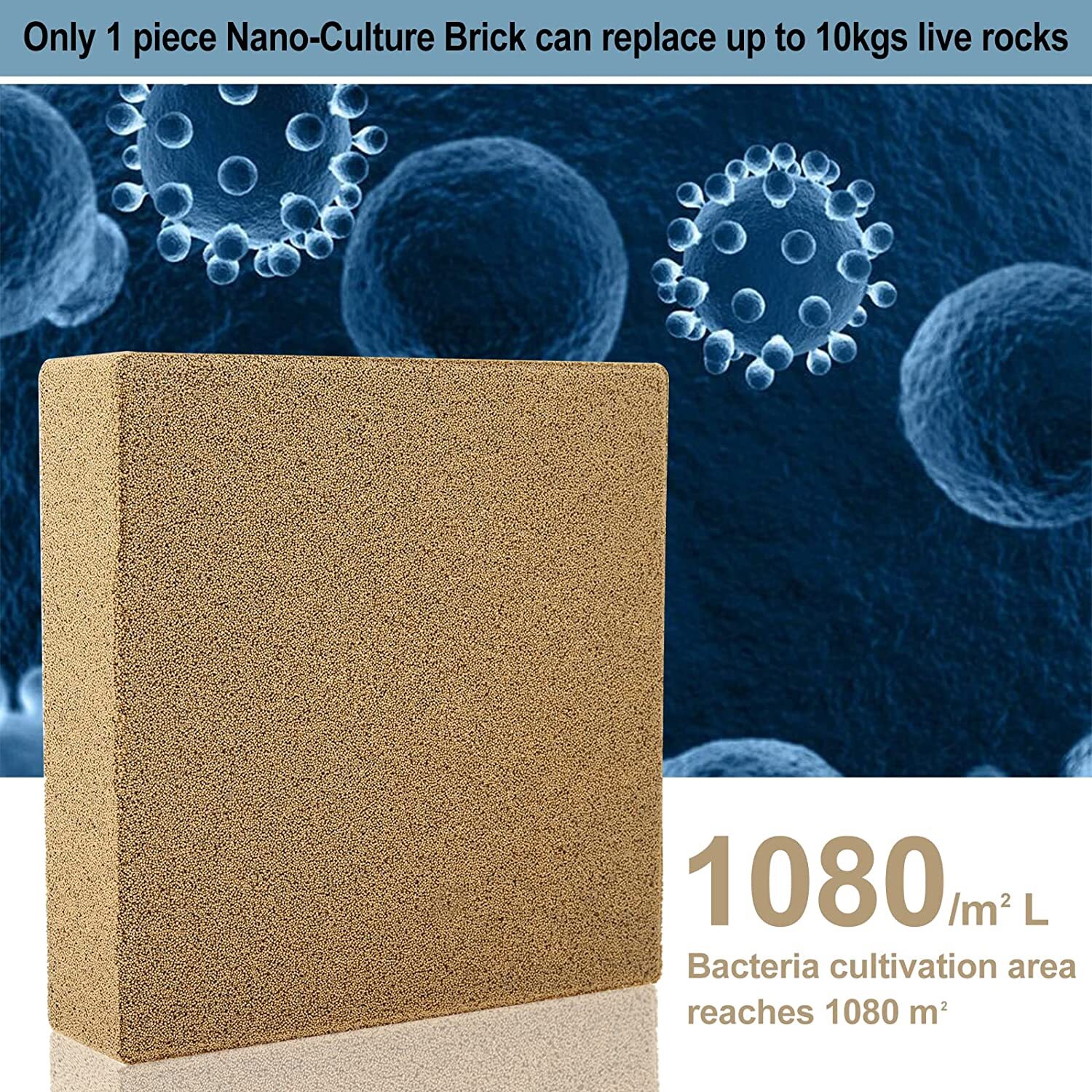 RealPlus Aquarium Filter Media Bio Ceramic Brick Bio Filter Media (4" x ...