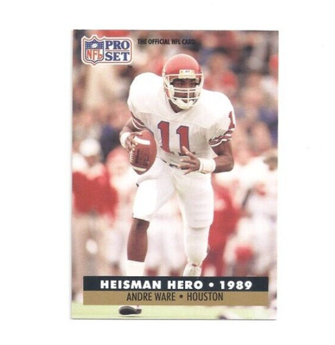 NFL 1991 Pro Set " 1989 Heisman Winner" ANDRE WARE #38 Houston Cougars ...
