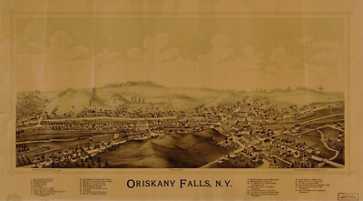 A4 Reprint of American Cities Towns States Map Oriskany Falls Ny | eBay UK